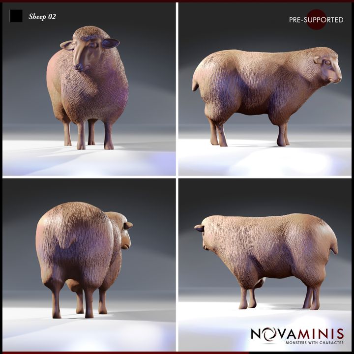 3D Printable Sheep 02 by NOVAMINIS